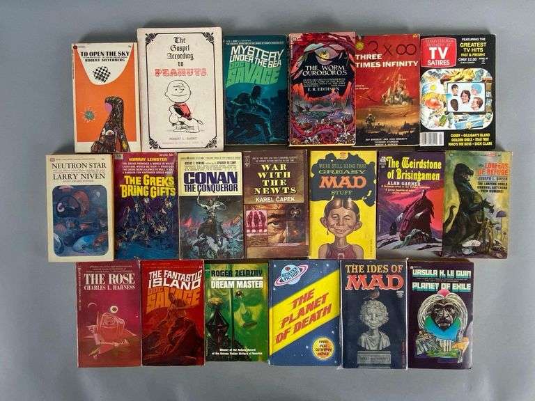 Group of 19 Sci-Fi Paperback Books and More - Matthew Bullock Auctioneers