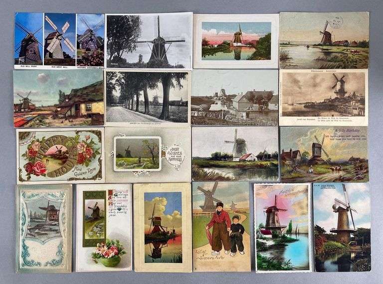 Postcards - 100+ Windmill - Matthew Bullock Auctioneers
