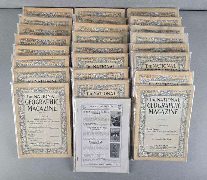 Group of 20+ Early 1900s The National Geographic Magazines - Matthew ...