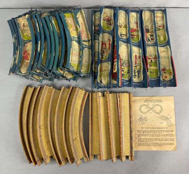 Group of 25+ Marx Tin Litho Streamline Speedway Tracks - Matthew ...