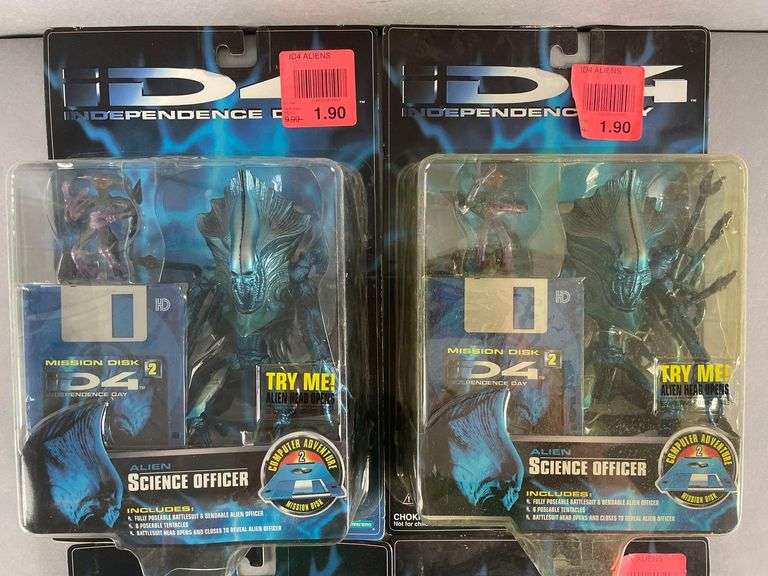 Group of 4 Trendmasters ID4 Independence Day Alien Action Figures ...