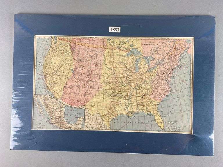 Group of 2 1872 - 1883 US Maps - Matthew Bullock Auctioneers
