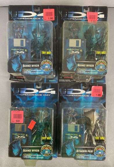 Group of 4 Trendmasters ID4 Independence Day Alien Action Figures ...