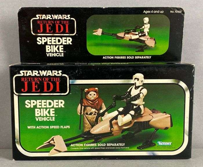 Vintage 1983 Kenner Star Wars Return of The Jedi Speeder Bike Vehicle - Matthew Bullock Auctioneers