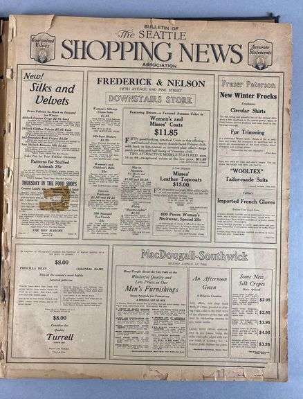 1920s The Seattle Shopping News Bound Newspaper Catalogues - Matthew ...