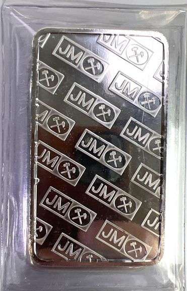 Beautiful JM Johnson Matthey 10oz .999 Fine Silver Bar Sealed - Matthew ...
