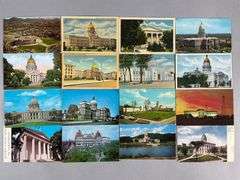 Postcards - 120+ State Capitol Buildings - Matthew Bullock Auctioneers