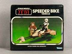 Vintage 1983 Kenner Star Wars Return of The Jedi Speeder Bike Vehicle - Matthew Bullock Auctioneers