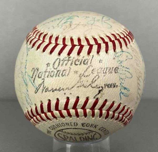 1964 Chicago Cubs Team Signed Spaulding Baseball - Matthew Bullock Auctioneers