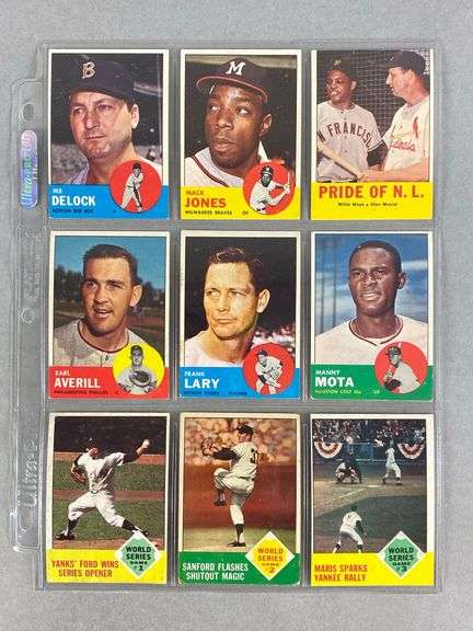 108 - 1963 Topps Baseball Cards with HOFs, Stars, and Rookies - Matthew ...