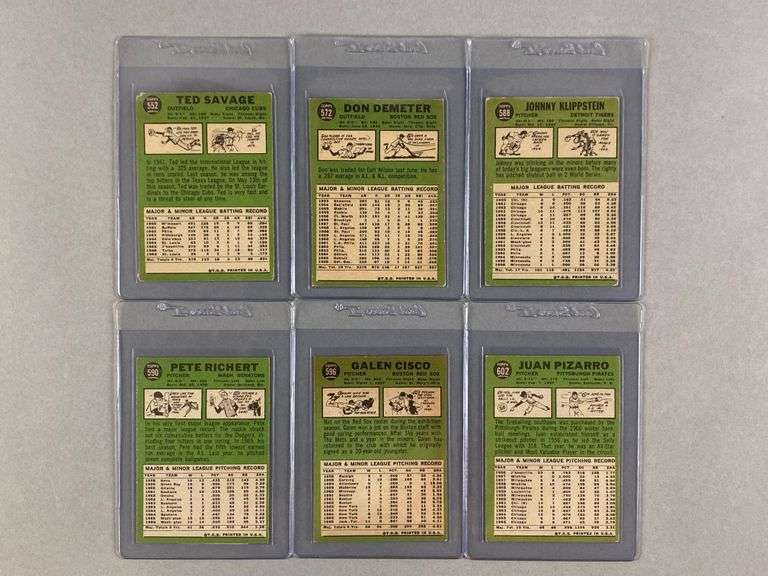 6 - 1967 Topps Baseball High Number with Single Prints - Matthew ...