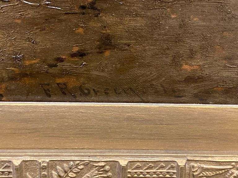 Frank Russell Green Costal Scene Oil Painting on Canvas - Matthew ...