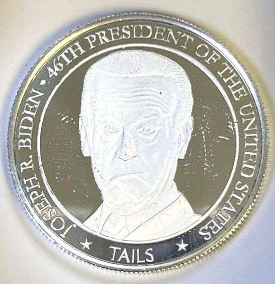 Heads or Tails Trump or Biden 1oz .999 Fine Silver Round - Matthew ...