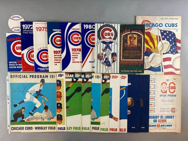 1960s - 80s Chicago Cubs Spring Training Programs, Media Guides ...