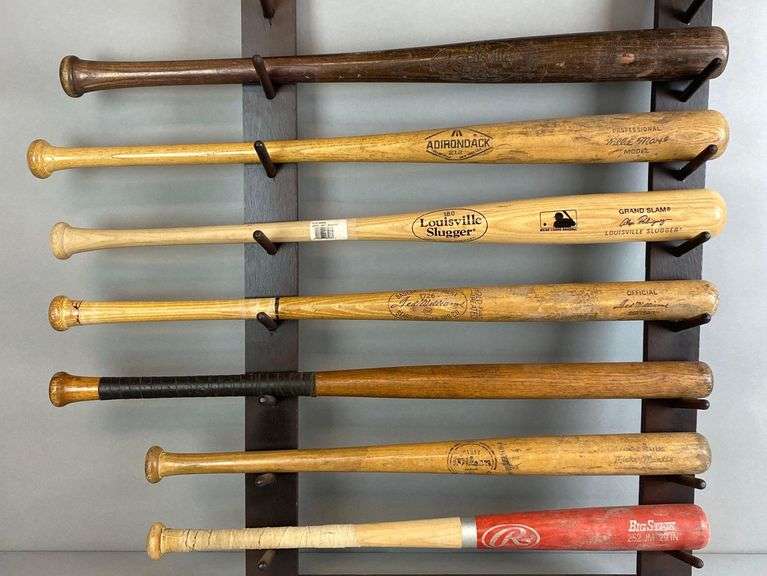Group of 8 Baseball Bats with Jackie Robinson, Ted Williams, Mickey ...