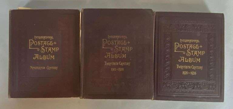 Group of 3 International Postage Stamp Albums - Matthew Bullock Auctioneers