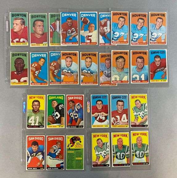 30 - 1965 Topps Football Cards with HOFs, Rookies, and Checklist ...
