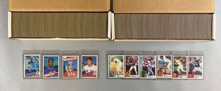 1984 and 1985 Topps Baseball Complete Sets - Matthew Bullock Auctioneers