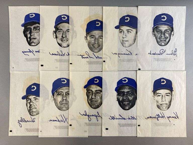 10 - Rare 1968 Chicago Cubs 9x12 Iron Ons with Ron Santo - Matthew ...