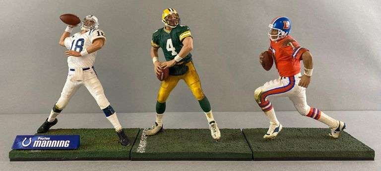 John Elway, Payton Manning, and Brett Farce 12 inch McFarlane Figures ...