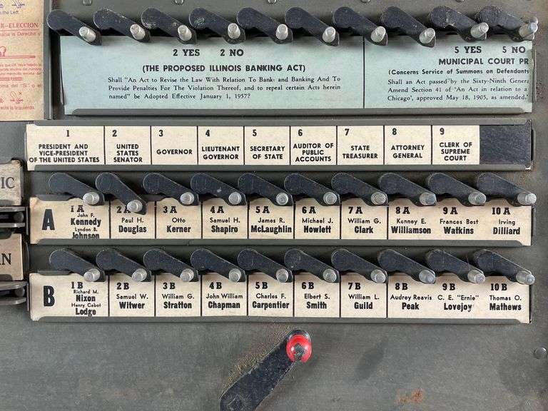 Vintage City of Chicago Voting Machine - Matthew Bullock Auctioneers