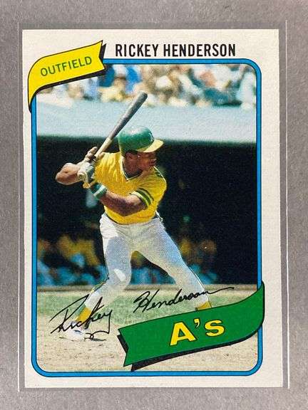 1980 Topps Rickey Henderson #482 Rookie - Matthew Bullock Auctioneers
