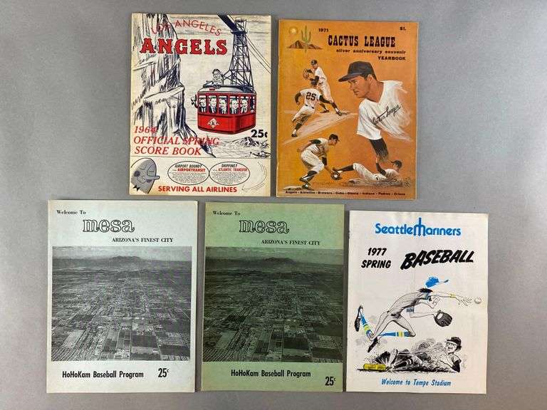 1964 Los Angeles Angels Spring Training Programs + 1971 Cactus League ...