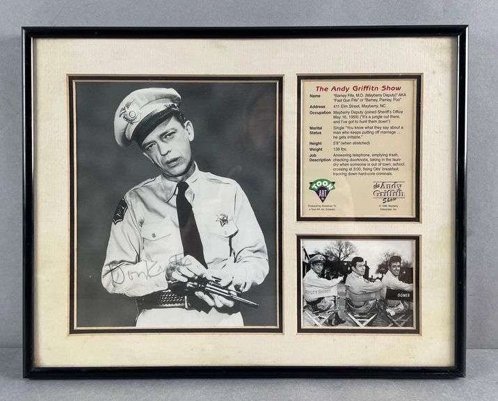 Don Knotts as Barney Fife Signed Photo Collage - Matthew Bullock ...