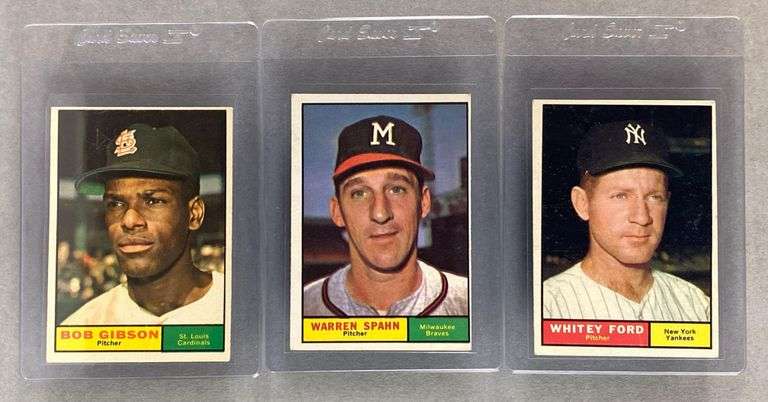 1961 Topps Bob Gibson, Warren Spahn, and Whitey Ford Cards - Matthew ...