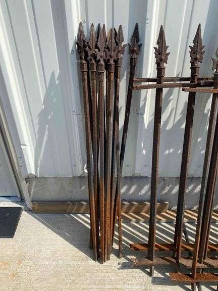 Antique Group of Wrought Iron Fence Sections - Matthew Bullock Auctioneers
