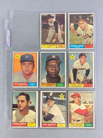 40 - 1961 Topps Baseball High Numbers - Matthew Bullock Auctioneers