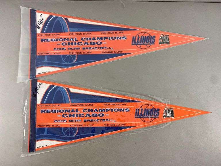 Group of 8 College Pennants Featuring University of Illinois - Matthew ...