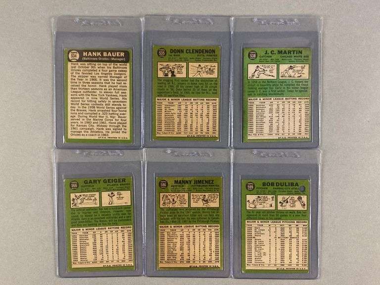 6 - 1967 Topps Baseball High Numbers with Single Prints - Matthew ...