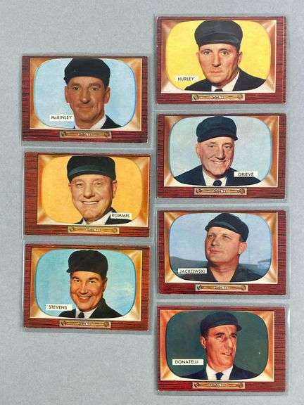 7 - 1955 Bowman High Series Umpire Cards - Matthew Bullock Auctioneers
