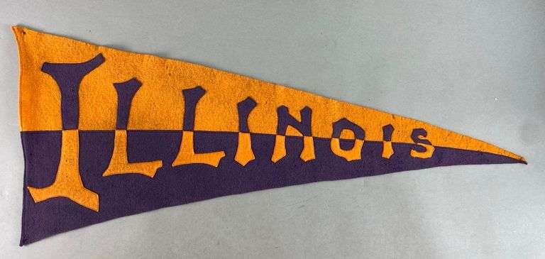University of Illinois Color Flip Pennant - Matthew Bullock Auctioneers