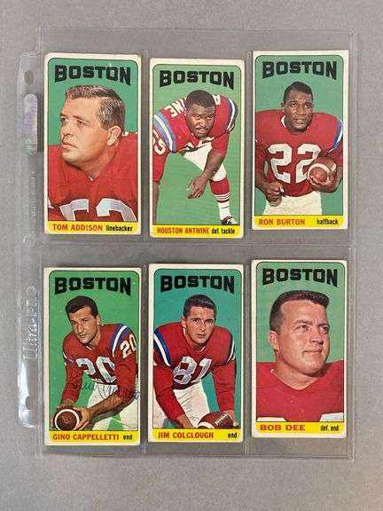 18 - 1965 Topps Football Boston Patriots Cards - Matthew Bullock ...