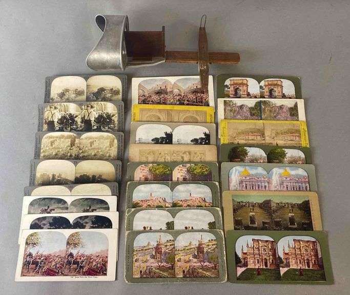 Group of 20+ Stereoscope and Viewer Cards - Matthew Bullock Auctioneers