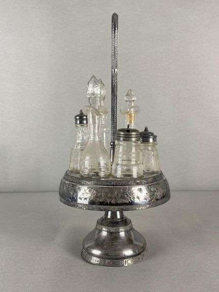 Wilcox Silver Plate Quadruple Plate Etched Cruet Set Carousel - Matthew ...