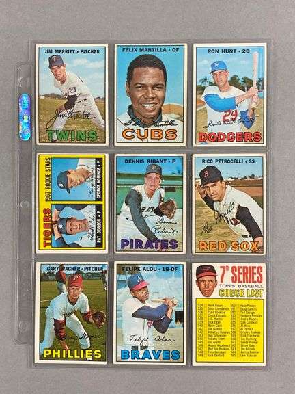 71 - 1967 Topps Baseball Cards 6th Series - Matthew Bullock Auctioneers