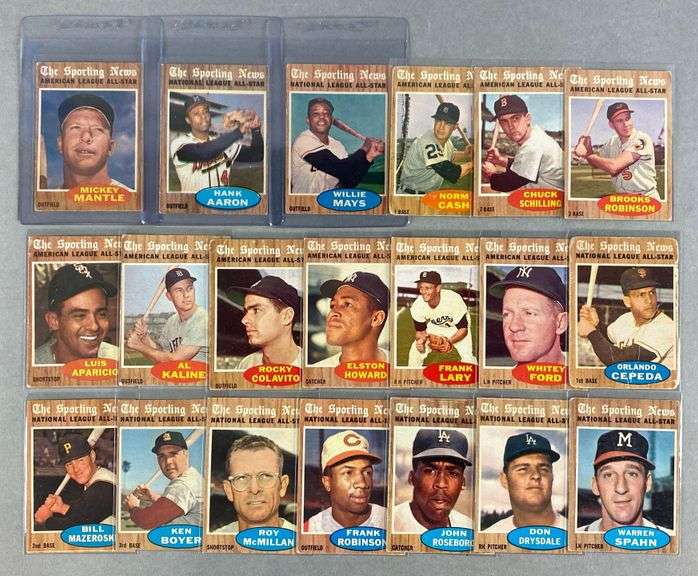 1962 Topps Baseball All-Star Card Set - 20 Cards - Matthew Bullock ...