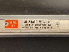 Allstate Mfg. Co. Metal and Glass Showcase - Matthew Bullock Auctioneers