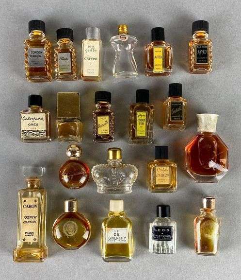 Group of 20 Miniature Glass Perfume Bottle Samplers - Matthew Bullock ...