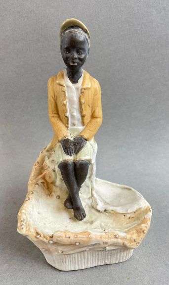 Porcelain Black Americana Match Strike - Matthew Bullock Auctioneers