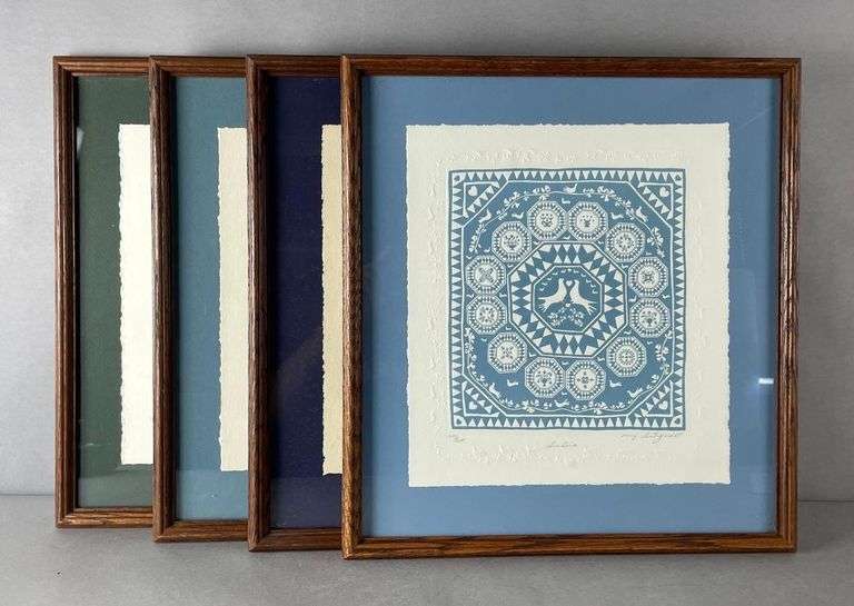 Group of 4 Signed Mary Rutherford Quilt Patterns - Matthew Bullock ...