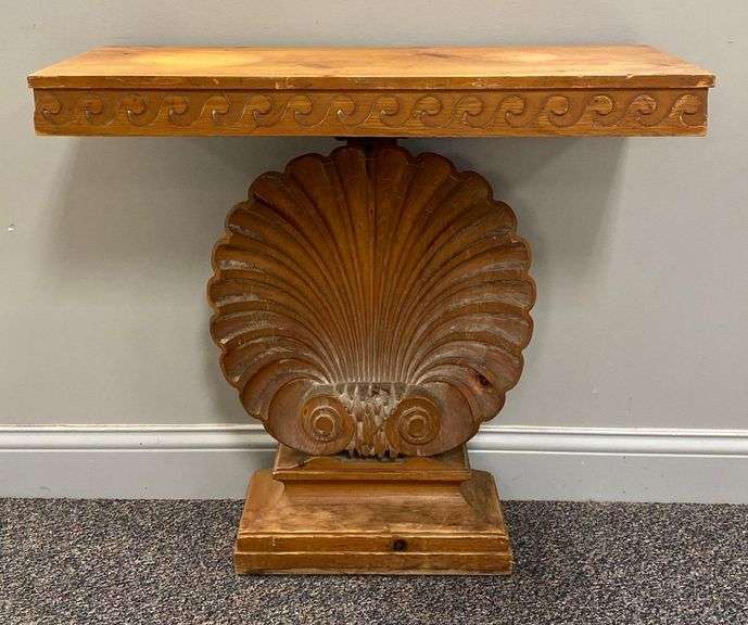 Edward Wormley Dunbar Pine Wood Shell Console Table - Matthew Bullock ...