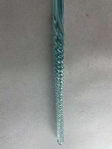 Light Blue Twisted Glass Cane - Matthew Bullock Auctioneers