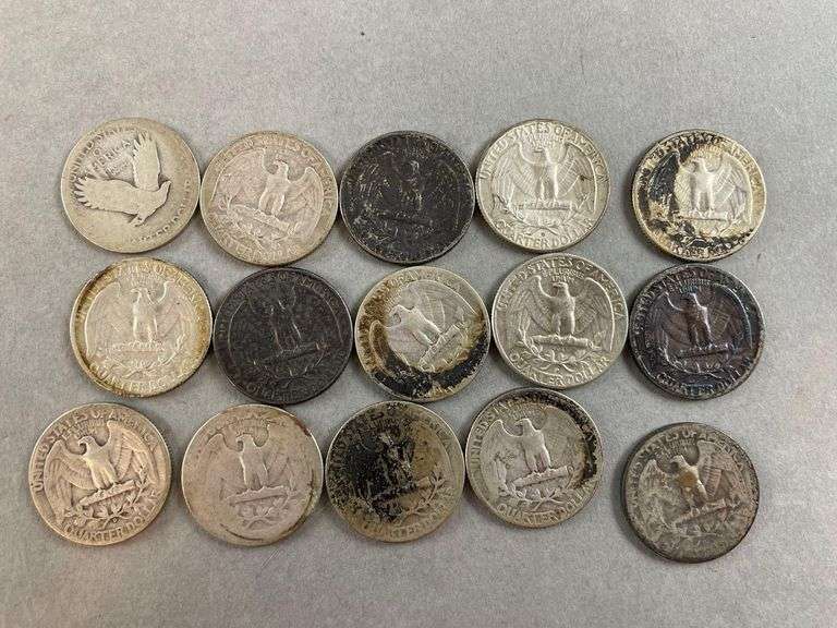 Group of 15 Silver Quarters - Matthew Bullock Auctioneers