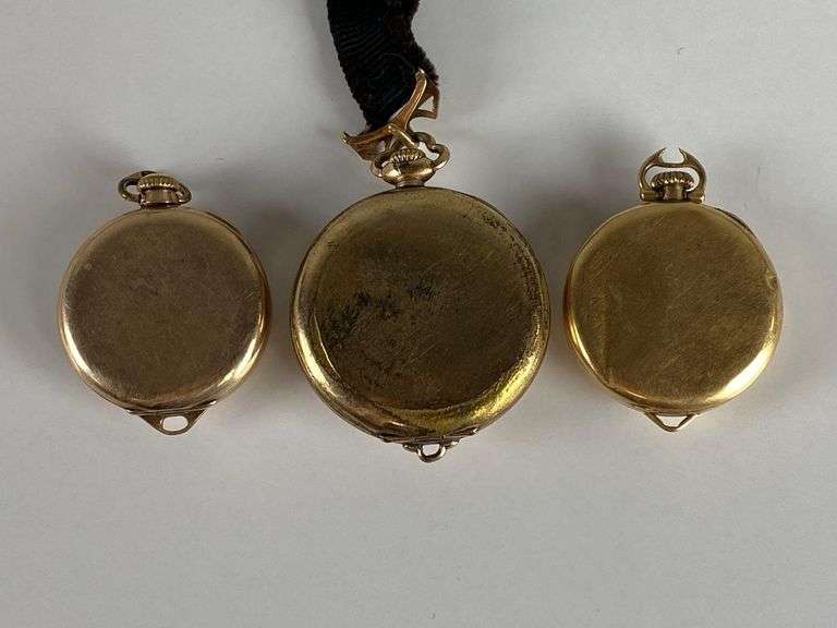 Group of 3 Small Open-Face Pocket Watches - Matthew Bullock Auctioneers