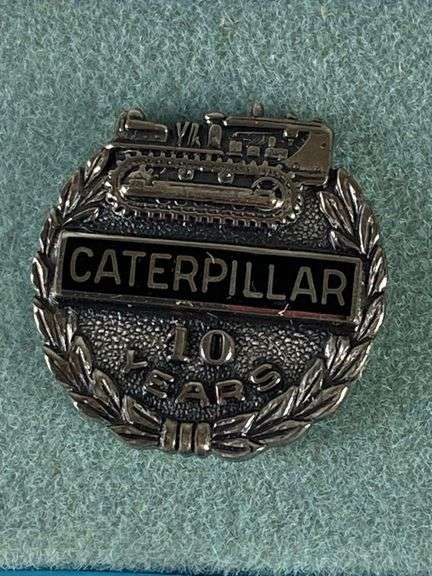 Group of 4 10K Gold and Sterling Silver Caterpillar Commemorative Pins ...