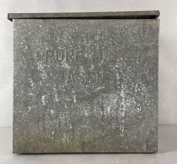 Pure Milk Assn. Metal Dairy Galvanized Milk Cooler - Matthew Bullock ...